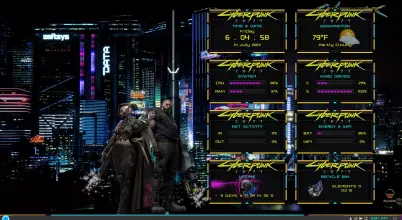 Theme Cyberpunk 2077 for Windows 11 download on VSThemes.org