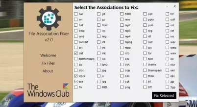 How to fix and restore file associations