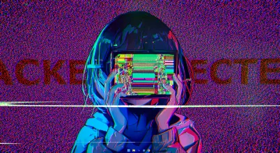 Live wallpaper Anime girl - System error download on VSThemes.org