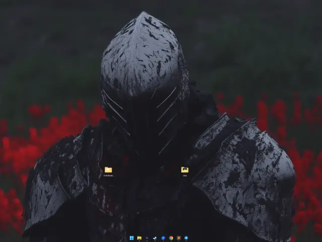 Live wallpaper Knight in a field of flowers download on VSThemes.org