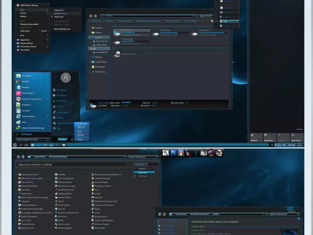 Theme Dark High Contrast for Windows 10 download on VSThemes.org