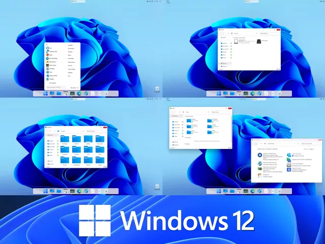 Theme Windows 12 Light and Dark for Windows 11 download on VSThemes.org