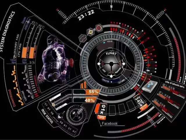 Skin IronMan-Jarvis Theme Version 2 for Rainmeter download on VSThemes.org