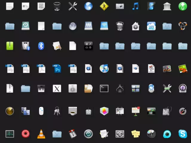 Icons OS tiles, second version, in the Mac style download on VSThemes.org