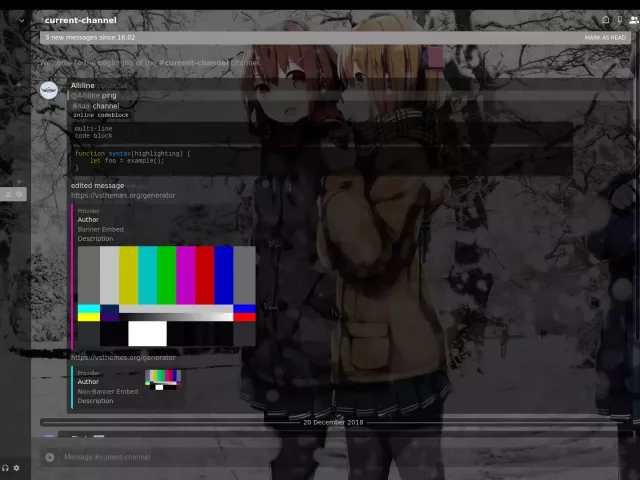 Theme Winter Forest for Discord download on VSThemes.org