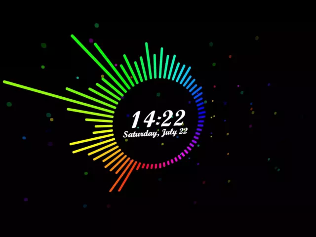 Live wallpaper Audio visualizer, Equalizer + Clock download on VSThemes.org