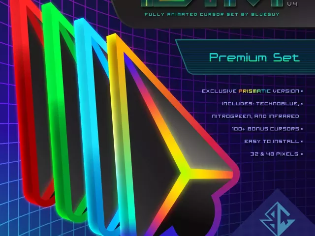 Cursors Chroma RGB by theglimy, neon on Windows download on VSThemes.org