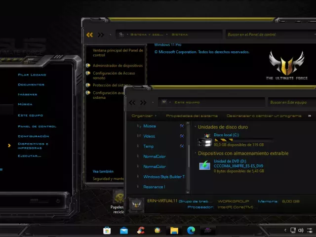 Theme Alienware Big Border for Windows 11 download on VSThemes.org