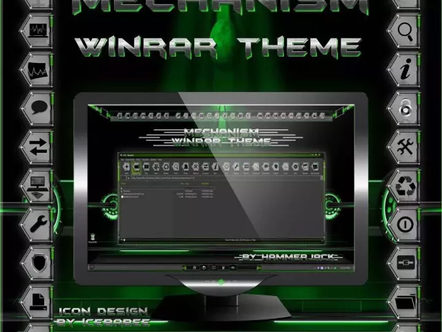 Theme Mechanism, red version for WinRAR download on VSThemes.org