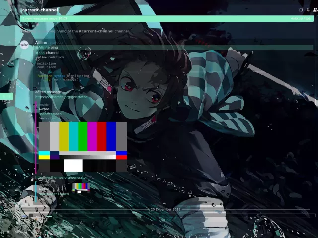 Theme Demon Slayer: Kimetsu no Yaiba for Discord download on VSThemes.org