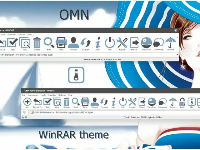 Dark skins for WinRar - TOP 10 files to personalize the Windows interface
