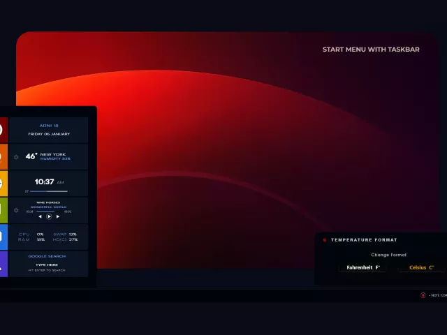 Skin Windows 11 Start Menu for Rainmeter download on VSThemes.org