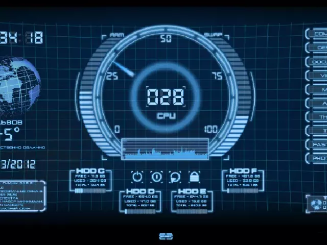 Skin Tech-B Rainmeter Theme HUD for Rainmeter download on VSThemes.org