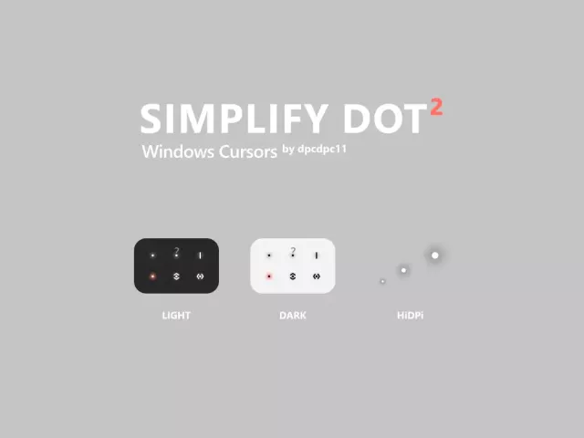 Cursors White dot, round pointers on Windows download on VSThemes.org