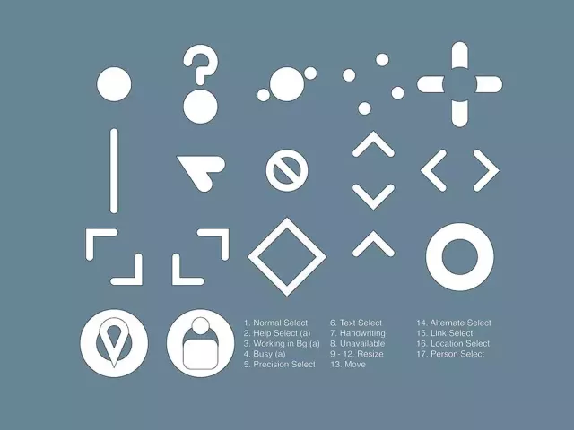 Cursors White dot, round pointers on Windows download on VSThemes.org