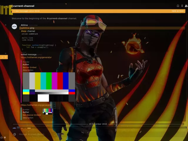 Theme Travis Scott Fortnite for Discord download on VSThemes.org