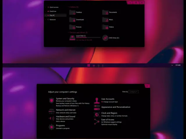 Theme Yoru Color Full for Windows 11 download on VSThemes.org