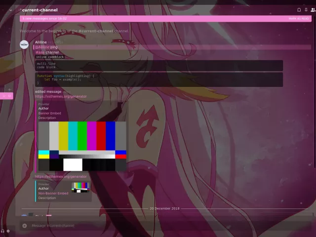 Тема Sake для Discord скачать на VSThemes.org