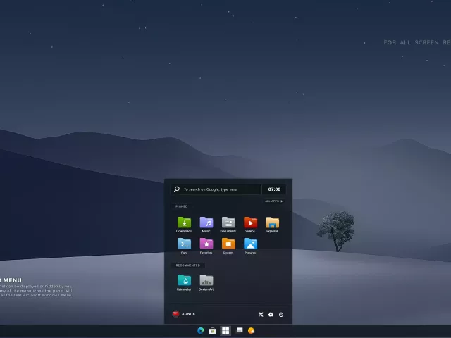 Скин ValliStart - Start menu replacement для Rainmeter скачать на ...