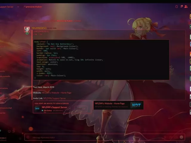 Theme Shinoa Hiiragi - Owari no Seraph for Discord download on VSThemes.org