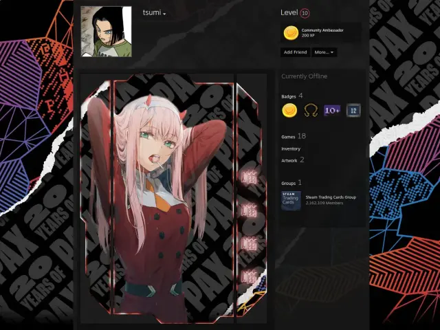 Steam Artwork Zero two (Bedroom Scene) download on VSThemes.org