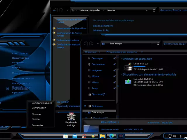 Theme Alienware Dark for Windows 11 download on VSThemes.org