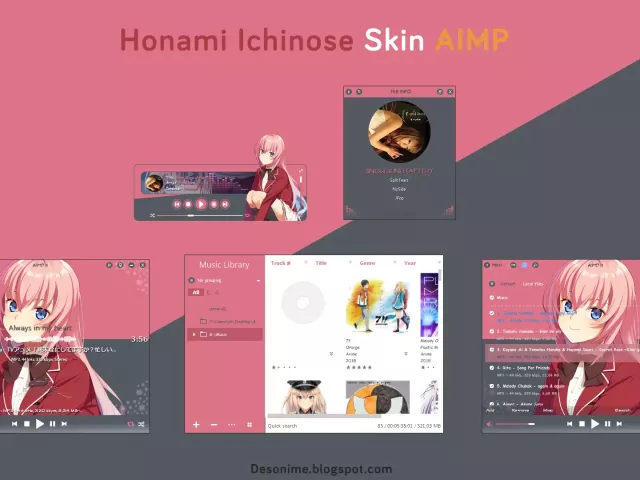 Anime skins for AIMP - TOP 20 files to personalize the Windows interface
