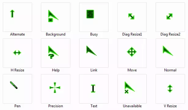 Cursors Cold Green on Windows download on VSThemes.org