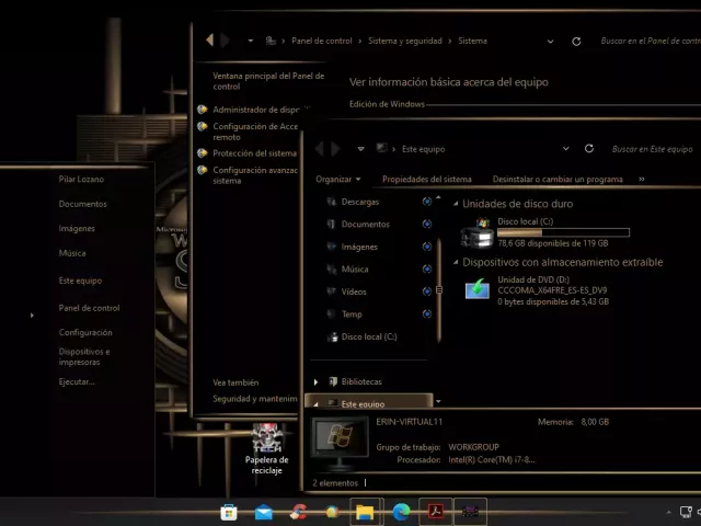 Theme Alienware Dark for Windows 11 download on VSThemes.org