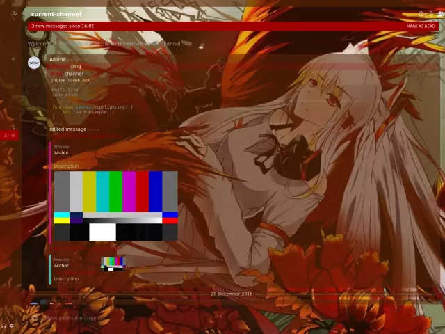 Theme Touhou Mokou for Discord download on VSThemes.org