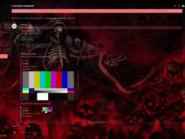 Theme Overlord Ainz Ooal Gown for Discord download on VSThemes.org