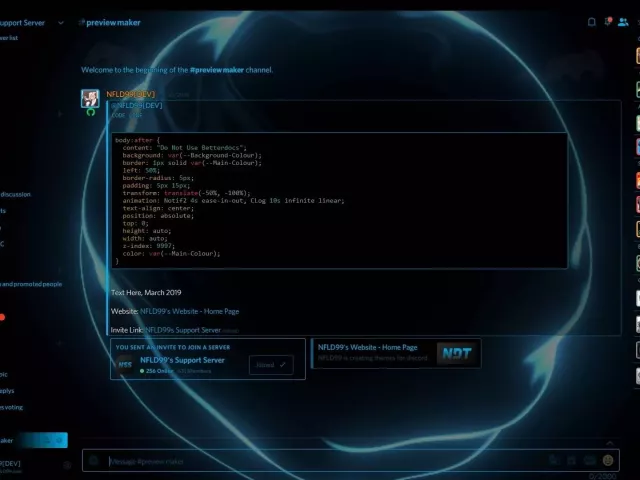 Тема ClearVision - Sapphire для Discord скачать на VSThemes.org