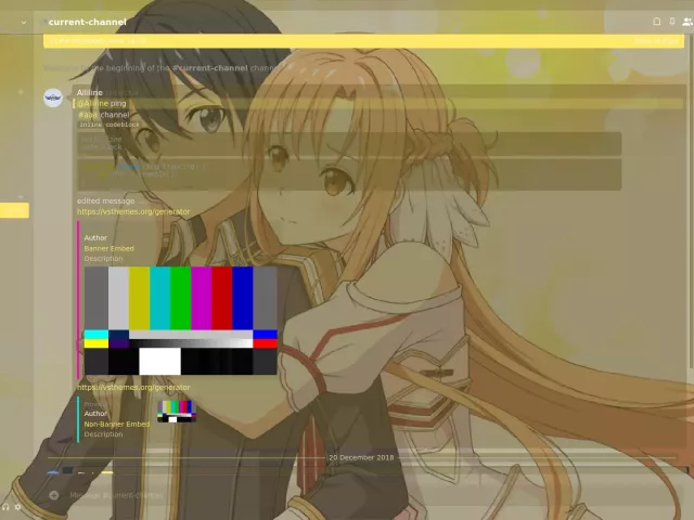 Theme Kirito and Asuna (SAO) for Discord download on VSThemes.org