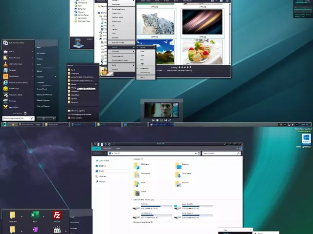 Тема HUD Machine, фиолетовая версия для Windows 10 скачать на VSThemes.org