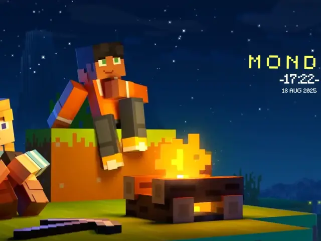 Live wallpaper Minecraft Lo-Fi Fireplace ⛏🧱 download on VSThemes.org