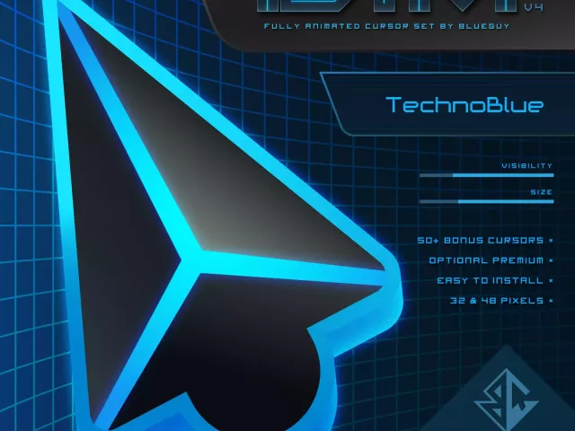 Blue cursors - TOP 80 files to personalize the Windows interface