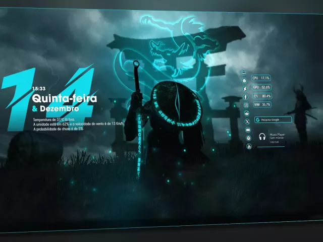 Skin Sasuke (Naruto) for Rainmeter download on VSThemes.org