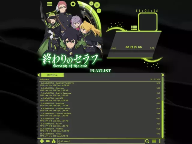 Anime skins for AIMP - TOP 20 files to personalize the Windows interface