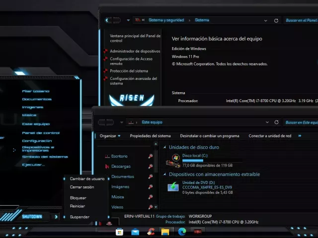 Theme Alienware Dark for Windows 11 download on VSThemes.org