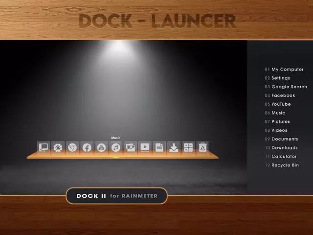 Skin LAUNCHER - DOCK I for Rainmeter download on VSThemes.org