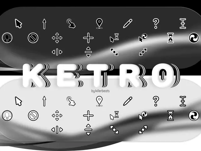 Cursors The second version of the material design, the dark version on ...