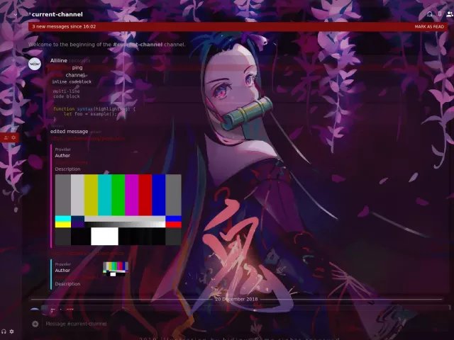 Theme Demon Slayer: Kimetsu no Yaiba for Discord download on VSThemes.org