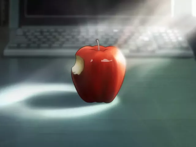 Live wallpaper Apple in hand, connection with the spirit - Death Note ...