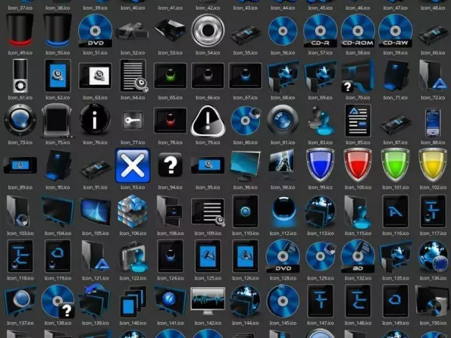 Icons Blue flame iPack download on VSThemes.org