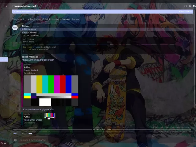 Theme Sk8 the Infinity Langa Reki for Discord download on VSThemes.org