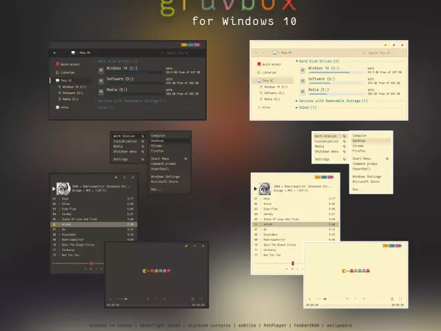 Theme gruvbox for Windows 11 download on VSThemes.org