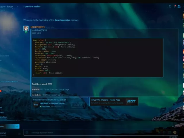 Theme Winter Forest for Discord download on VSThemes.org