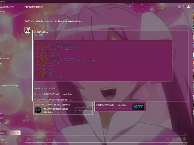 Theme Life pink for Discord download on VSThemes.org