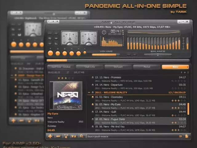 Skin S7Reflex v1.9 for AIMP download on VSThemes.org