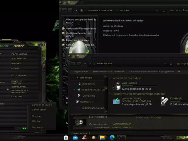 Theme Asus TUF, the golden version for Windows 11 download on VSThemes.org